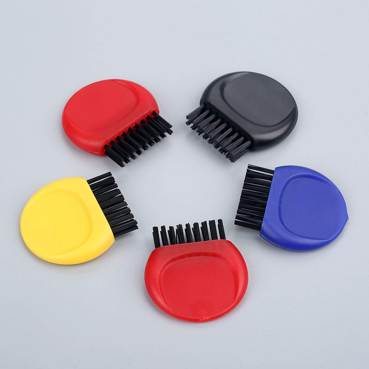 MUXSAM Pocket Golf Club Groove Brush Mini Golf Club Brushes Portable Soft D-Brush 5-Pack Color Random for Cleaning Golf Heads Golf Ball Shoes