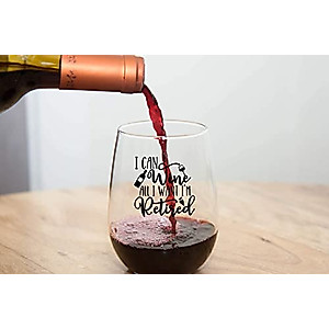 Funny Retirement Gift Wine Glass For Women - Humorous Gifts For Retired Coworkers - Unique Wine Glass With Funny Saying - Happy Retirement Gifts
