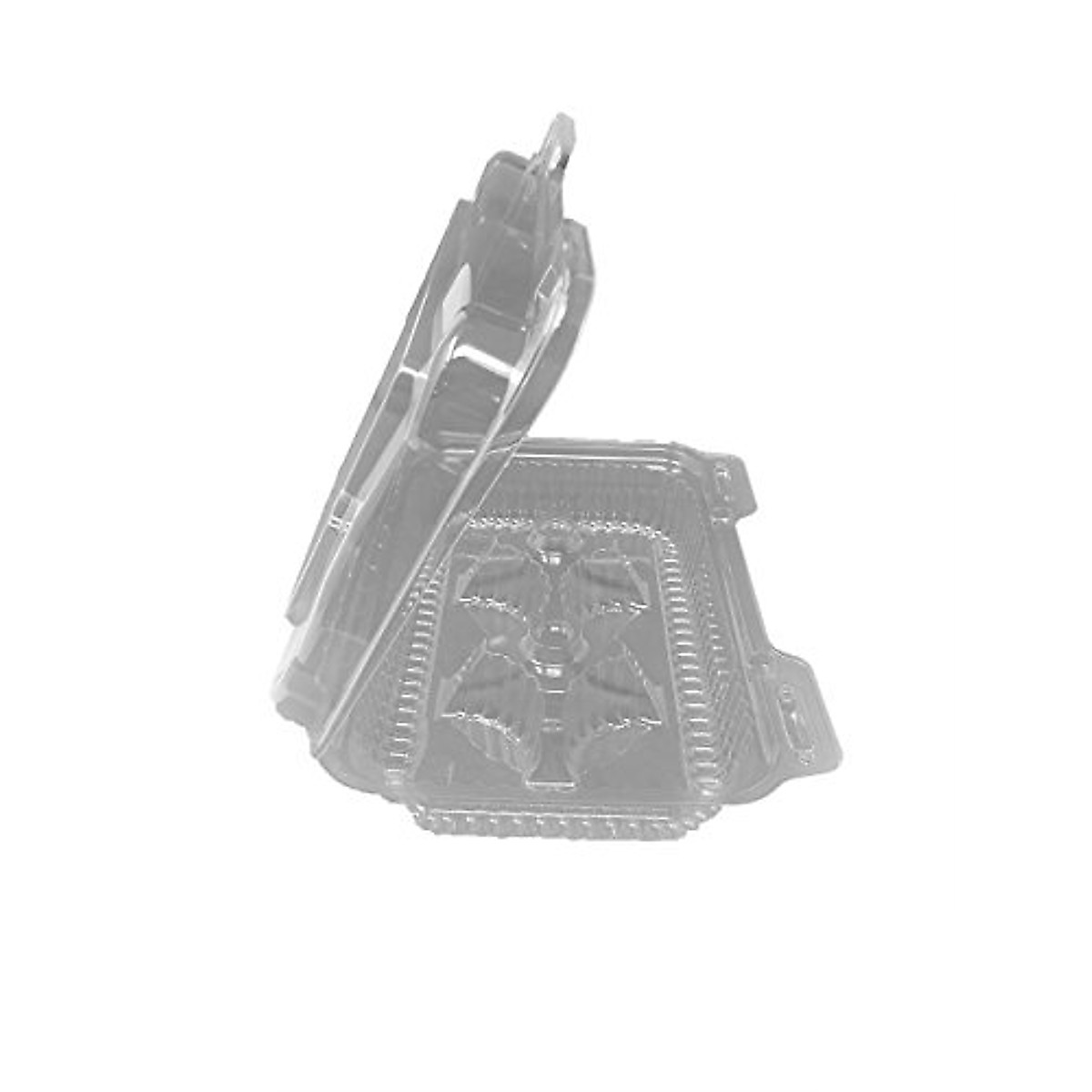 Mr Miracle 6 Compartment for Standard Cupcakes or Small Muffins. Clear Clamshell Container. Cupcake Slots are 2.5 x 2.5 inches. Container itself is 2.5 Inches Tall. Pack of 10