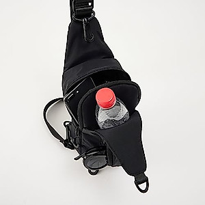 VAKAER Sling Bag for Women, Small Crossbody Bags with Adjustable Straps, Lightweight Chest Bag Casual Daypack Backpacks for Travel Hiking (Black)