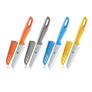 8 Piece Paring knife, 4PCS Paring Knives & 4PCS Knife Sheath, Fruit and Vegetable Knife, Ultra Sharp Kitchen Knife, German Steel Pairing Knife With ABS Handle