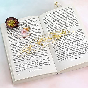 Motiloo Feather Shape Silicone Mold,Bookmark Resin Mold Set with Book Page Holder Reading Rings Birthday Gifts for Teachers Women Readers Book Lover