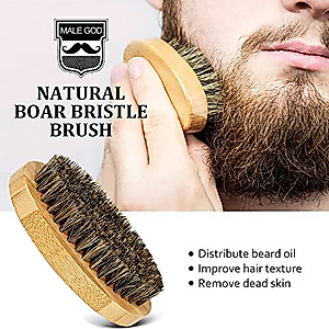 Beard Kit for men - Beard Care Kit for Men's Gifts with Beard Oil, Beard Balm, Beard Brush, Comb, Scissors, Ebook, Anniversary & Birthday Gifts for Men - Valentine's Day Gifts for Him Dad Husband Fiance Boyfriend