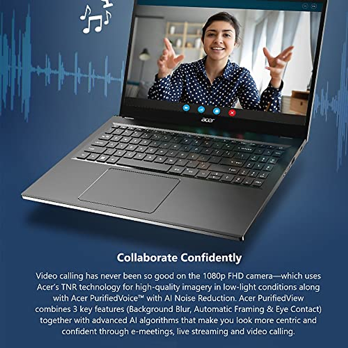Acer Aspire 5 15 Slim Laptop | 15.6" FHD (1920 x 1080) IPS |Core i7-1355U | Intel Iris Xe Graphics | 16GB LPDDR5 | 512GB Gen 4 SSD | Wi-Fi 6E | USB4/Thunderbolt 4 | Backlit KB | A515-58M-7570, Gray