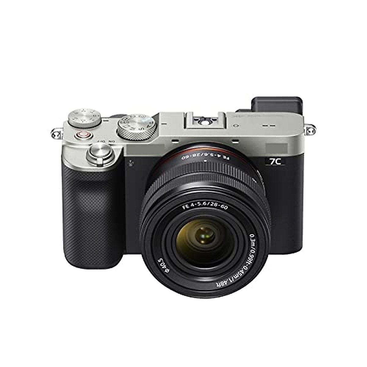 Camera Mirror 7C A7C Full-Frame Mirrorless Camera Digital Camera with 28-60 Mm Lens Compact Camera Professional Photography Digital Camera (Color : Silver)