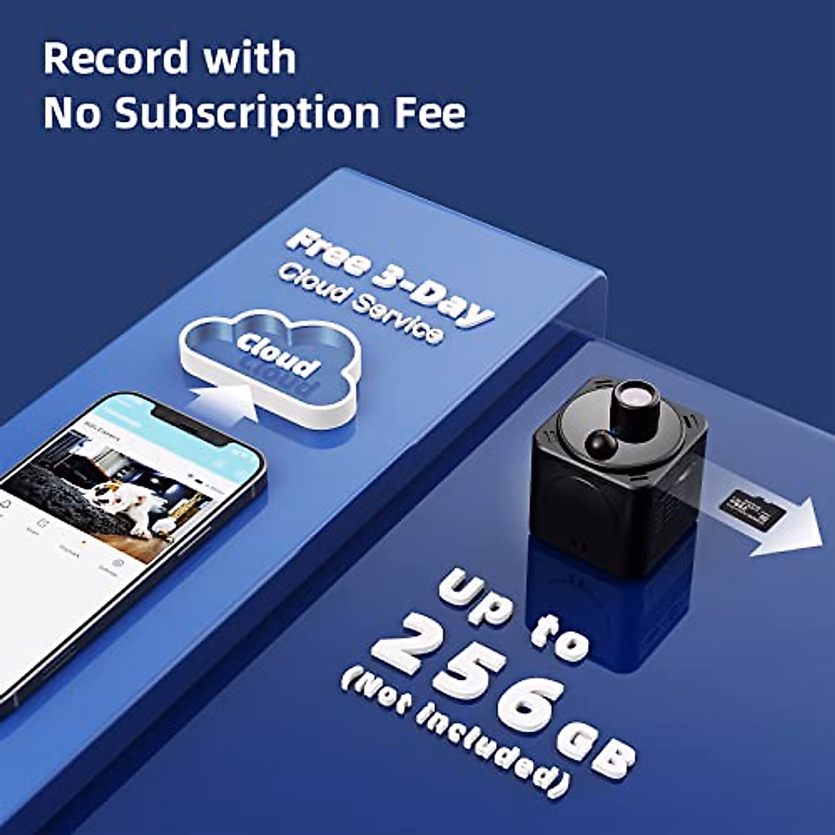 Mini Spy Camera Hidden WiFi 4K Wireless Indoor Small Nanny IP Cam Home Security Secret Tiny Surveillance Cameras with Phone App Night Vision AI Human Detection 100 Days Standby Battery Life