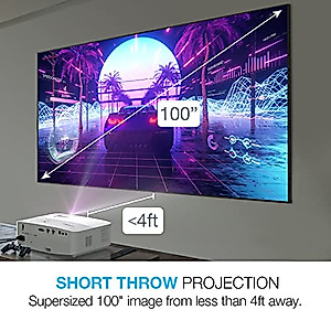 Optoma UHD35STx Short Throw True 4K UHD Gaming and Home Entertainment Projector | 3,600 Lumens for Lights-On Viewing | 240Hz Refresh Rate and Ultra-Low 4ms Response Time