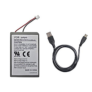 OSTENT 3.7V 1000mAh Rechargeable Li-ion Battery Pack Replacement for Sony PS4 Pro Slim Bluetooth Wireless Dual Shock Controller Second Generation CUH-ZCT2 or CUH-ZCT2U New 2016 Version