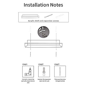 Sezanrpt Nail Polish Rack for Wall, Clear Nail Polish Organizer Wall Mounted, Acrylic Nail Polish Shelf 6 Pack