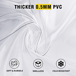 Vorspack Clear Backpack - Transparent Backpack with Reinforced Bottom & Multi-pockets for College Workplace Security - Black