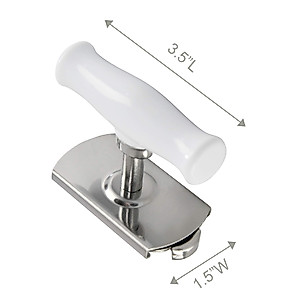 HOME-X Twist-Top Jar Opener, Easy Grip Opener, Great for Weak or Arthritic Hands, Strong Gripping Jar Opener, 3 ½” L x 1 ½” W x 2 ¾” H, White