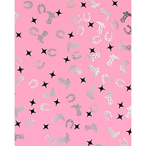 xo, Fetti Black + Silver Western Confetti - 200 pc | Rodeo Bachelorette Tablescape, Ranch Birthday Party Decoration, Cowgirl Table Decor, Cowboy Kids Party Supplies