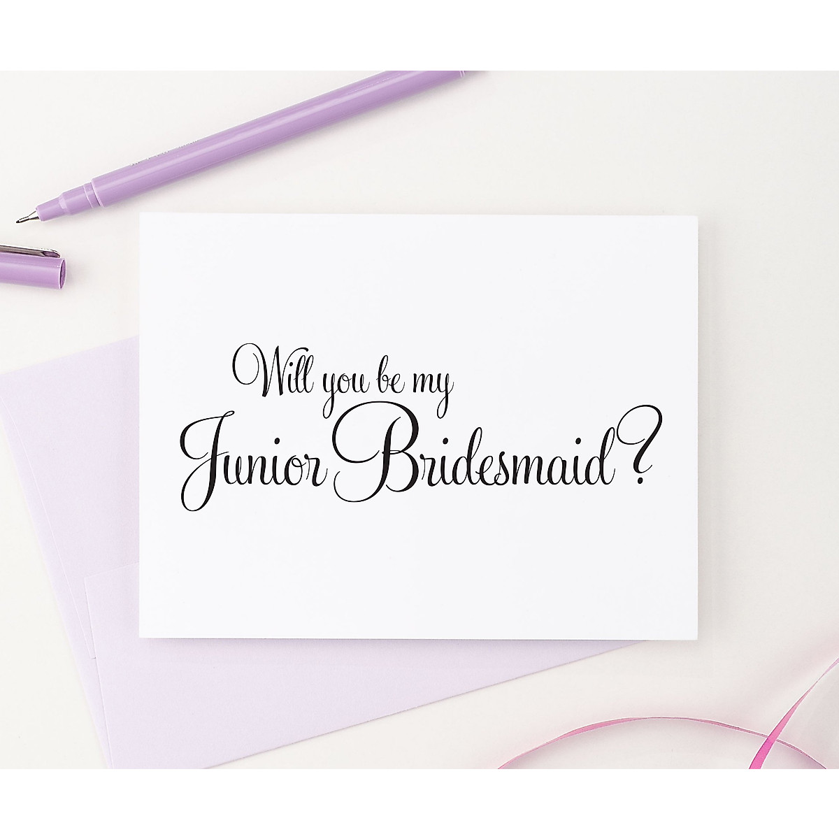 Will You Be My Junior Bridesmaid Card, Proposal Card, 1 greeting card with envelope