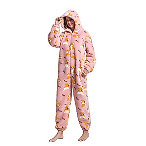 Nousion Licorne Unisex Adult Onesies Pajamas, Cosplay Christmas Sleepwear Onesies Outfit