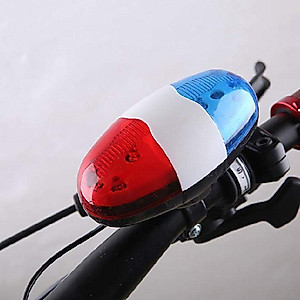 Siren for Bike,ycle Horn Bell Siren,Waterproof ycle Cycling Horn Bell 6 LED Light 4 Tunes ycle Bell 120dB