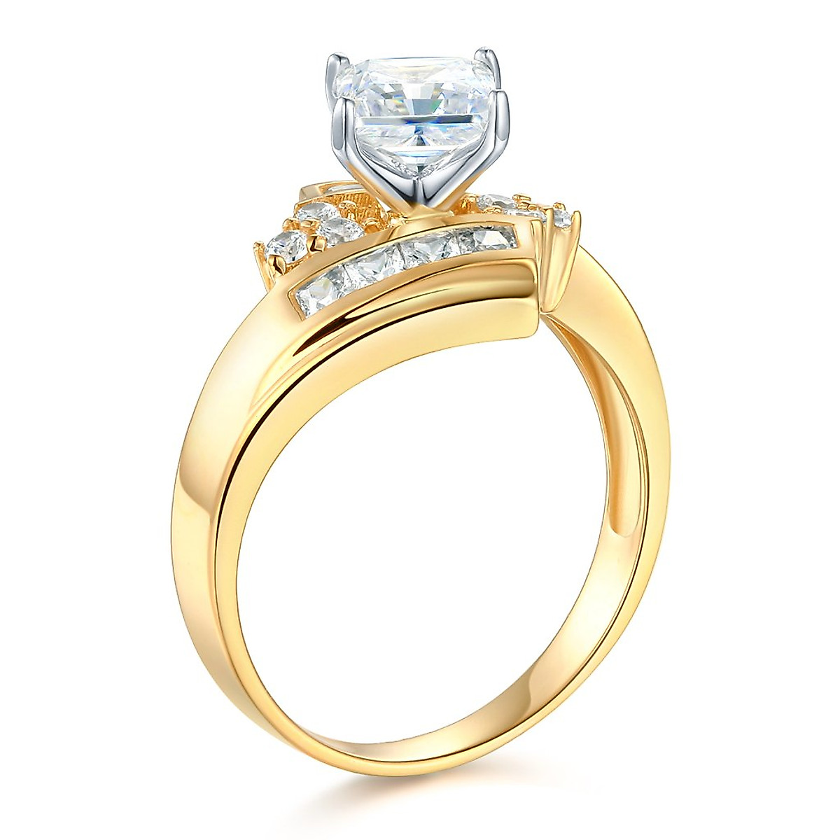 14k Yellow Gold Wedding Engagement Ring - Size 9