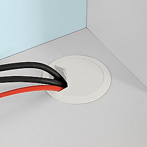 Haotian FWT18-W, White Home Office Table Desk Workstation Computer Desk with Storage Shelves, Trestle Desk