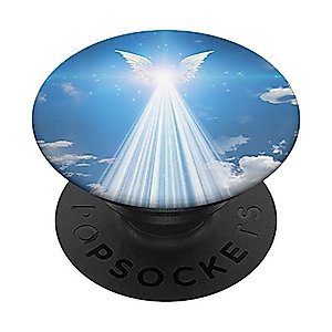 Light From Heaven Wings Of Angels In Blue Sky PopSockets PopGrip: Swappable Grip for Phones & Tablets