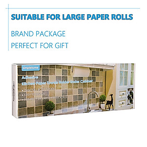 simpletome Kitchen Paper Towels Holder Under Cabinet Adhesive or Drilling Installation Brushed SUS304 Stainless Steel (Silver)