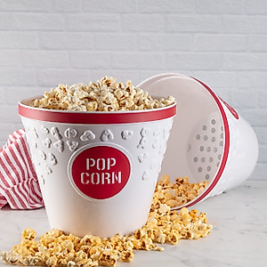 Hutzler Popcorn Buckets, set of 2, Red