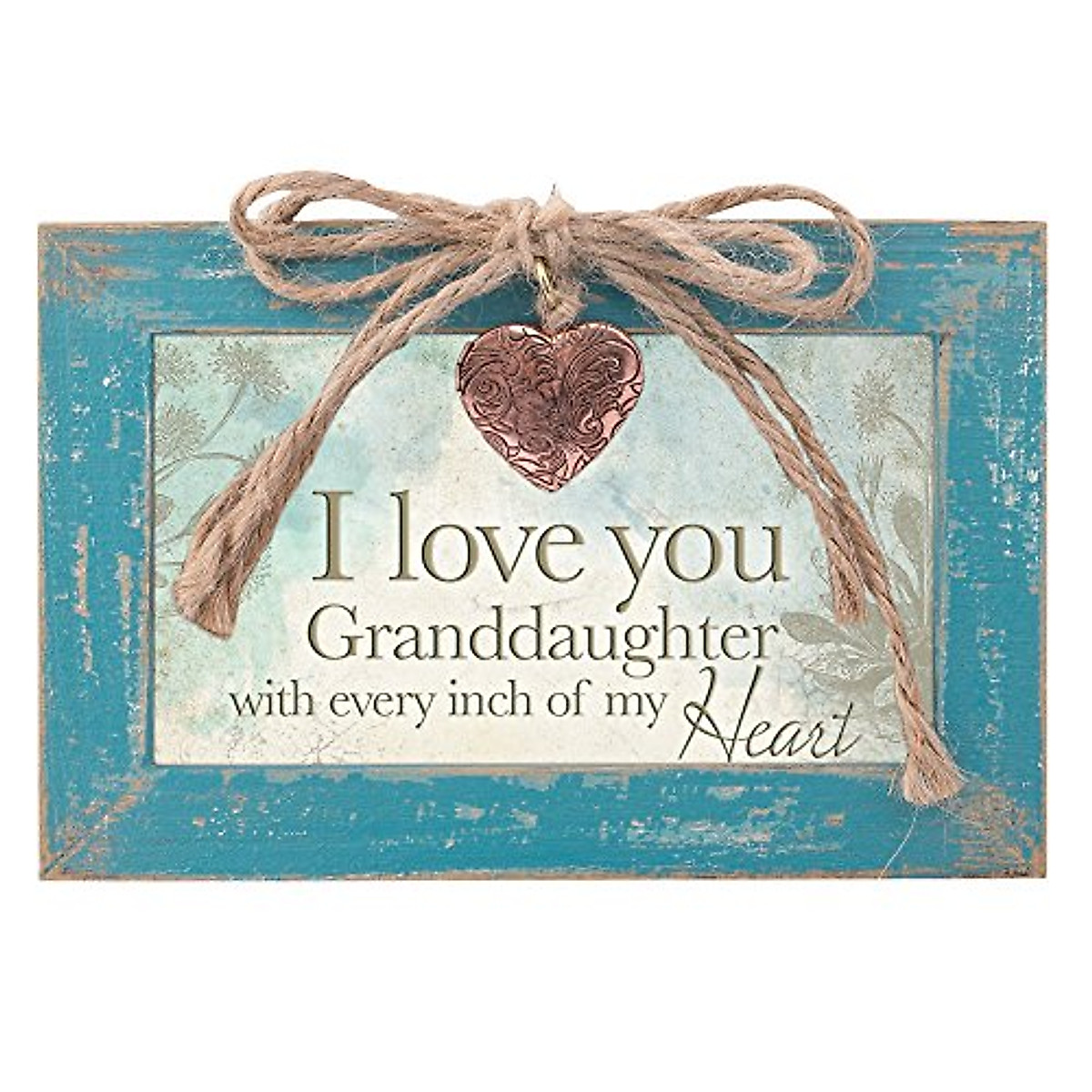 Cottage Garden Love You Granddaughter My Heart Petite Locket Distressed Teal Music Box Plays Tune You are My Sunshine