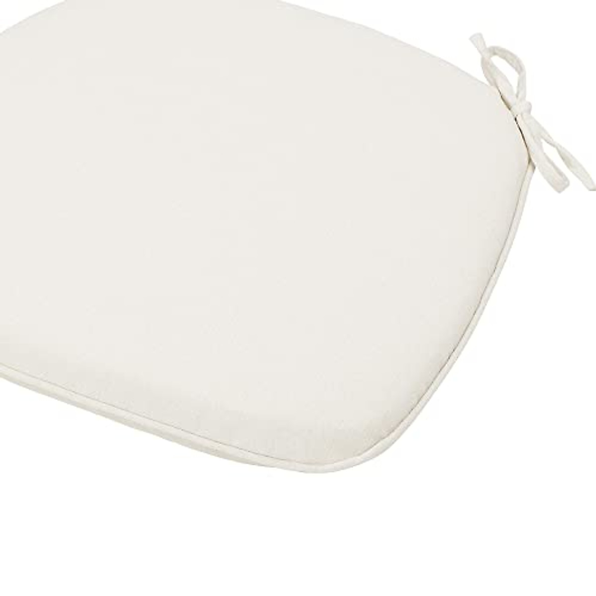 Magpie Fabrics 17"x16"x2" U-Shape Chair Cushions with Ties 2 Count, Outdoor Indoor Waterproof All Weather Seat Pads Decoration for Patio Garden Dining Office - Cream Beige