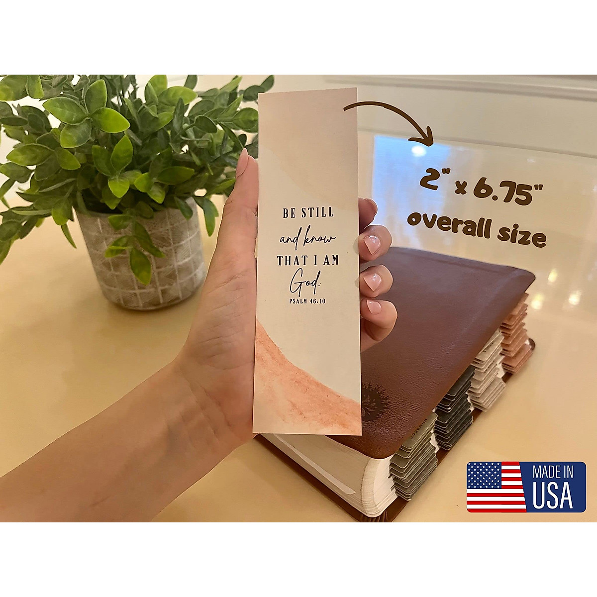 Books of The Bible Christian Bookmark - 20 Pack - Large Print - Made in USA