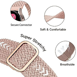 MYAPULUA 20mm Braided Stainless Steel Band for Samsung Galaxy Watch 6/5/4/3/2/1