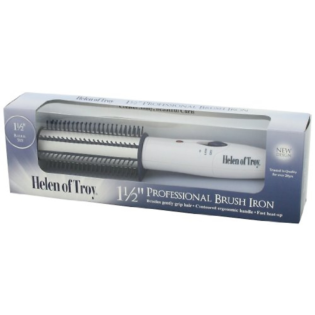 Helen of Troy 1514 Brush Iron, White, 1 1/2 Inches Barrel