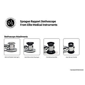 EMI EBL-430 Navy Sprague Rappaport Dual Head Stethoscope and Manual Aneroid Sphygmomanometer Blood Pressure with Large Adult Cuff (Cuff Size: 33 cm to 51 cm | 13 inch to 20 inch)