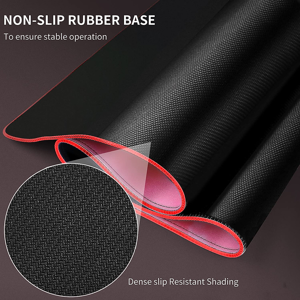 RGB Gaming Mouse Pad, Large Led Mouse Pad with 12 Lighting Modes, Gaming Keyboard Non-Slip Rubber Base PC Gaming Desk Pad,High-Performance Pad Optimized for Gamer,31.5x11.8 inch (Pink)