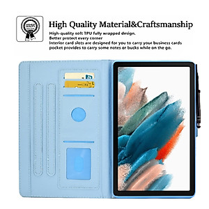 KEROM Case for Galaxy Tab A8 10.5 inch, PU Leather Folio Stand Cover Case for Samsung Galaxy Tab A8 10.5 inch 2022 SM-X200 X205 X207, Multi-Angle Viewing, Auto Wake/Sleep - Elephant