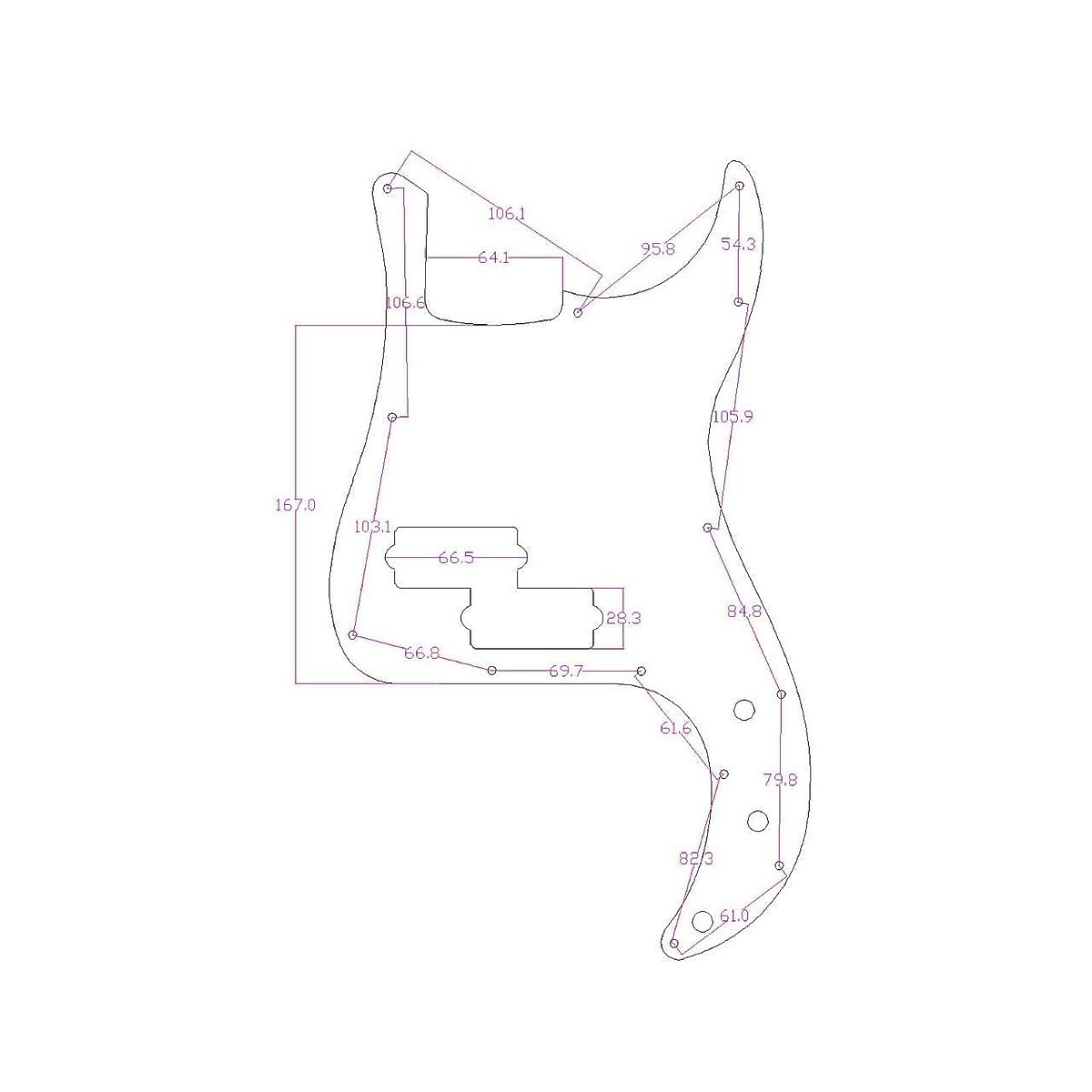 KAISH Premium 13-Hole Metal Diamond Plate Modern Style Standard Precision P Bass Pickguard Aluminium Anodized PB Pickguard for American FD P Bass Silver