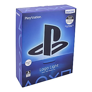 Paladone PlayStation Logo Light - Officially Licensed Merchandise with 3 Light Modes, Sound Reactive Mood Lighting for Gaming or Office Decor, Gift for Gamer, Powered by USB or Battery