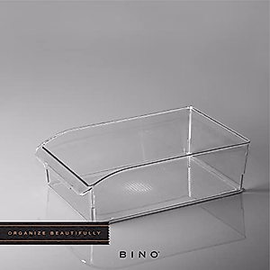 BINO | Plastic Storage Bins, Medium | THE CURVE COLLECTION | Multi-Use Organizer Bins | Storage Containers Kitchen, Pantry and Home Organization | Fridge Organizers | Pantry Organization and Storage