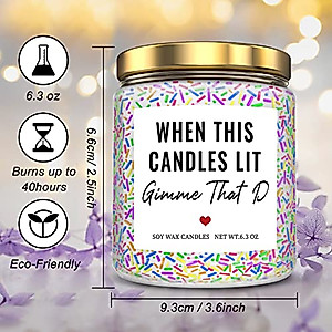 Gifts for Boyfriend Husband,Gifts for Him,Candles for Men-When This Candles Lit Give Me That D-Scented Candles,Funny Gifts for Men,Naughty Couples Gifts,Birthday Gifts for Him