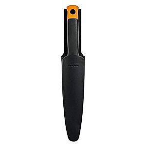 Fiskars 340130-1001 Garden Hori Knife with Sheath, Black