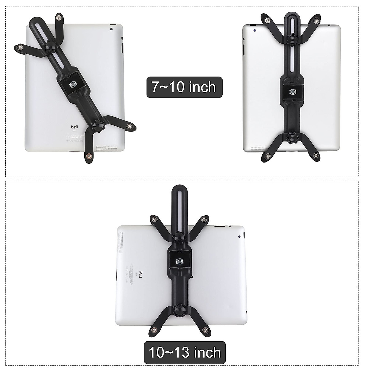 GSRUAN Tablet Wall Mount, Suitable for 7 to 13 inch Tablet PCs, Homes, Classrooms, Medical Places, Business （Black）