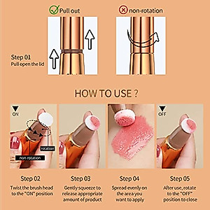 Yeweian 3PCS Liquid Contour Beauty Wand, Liquid Blush Highlighter Makeup Stick with Applicator, Cream Bronzer Stick Natural Matte Finish, Lightweight Blendable Cream Contour Highlighter Blush Wand