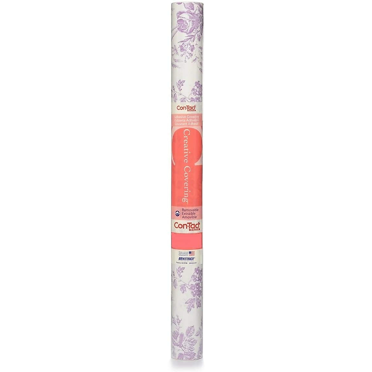 Con-Tact Brand Creative Covering, 18-Inches by 9-Feet, Toile Lavender Self-Adhesive Vinyl Drawer and Shelf Liner, x 9'