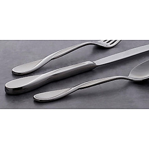 Oneida Satin Aquarius 5 Piece Fine Flatware Set, Service for 1 18/10 Stainless Steel, Silver