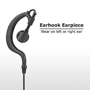 The Comm Guys 1-Wire Earhook Earpiece and Mic Headset, Compatible with Motorola XPR 3300e XPR 3500e XPR3300 XPR3500 Two Way Radios