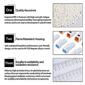 MUYI 5 Kits 2 Pin Way JST Waterproof Connector 26-22 AWG Electric Socket 0.13~0.33mm² Wire-to-Wire Connectors 2.0mm JWPF-VSLE Series JST Plugs