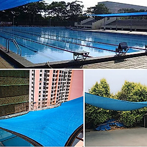 WYYZH Thickened HDPE Shading Net Sunblock Shade Cloth Net Tear Resistant Gazebo Shade Net Garden Sun Shade Net for Plants with Grommets (Color : Blue, Size : 6x10m)