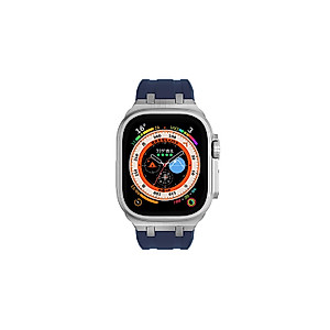 NewWays for Apple Watch Ultra 2 Band 49mm 45mm 44mm 42mm for Men, AP Wide Sport Liquid Silicone Rubber Band with Stainless Steel Adapter for Apple Watch Band for iWatch Series 8 7 6 5 SE Ultra Luxury