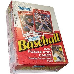 Donruss 1990 Baseball Puzzle and Cards Wax Box (36 Packs)