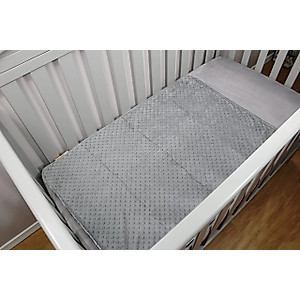 Dear Baby Gear Deluxe Baby Blankets, Custom Minky Print, Grey Arrows on Confetti, Grey Minky Dot