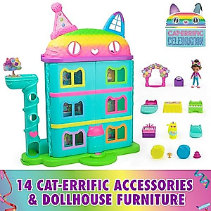 Gabby’s Dollhouse, Cakey’s Fruit Smoothie Balcony Playset, 8-Pcs with Toy Figures, Dollhouse Accessories & Sensory Play, Kids Toys for Girls & Boys 3+