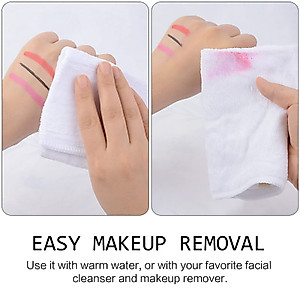 SINLAND Microfiber Facial Cloths Fast Drying Washcloth 12inch x 12inch White 6 pack