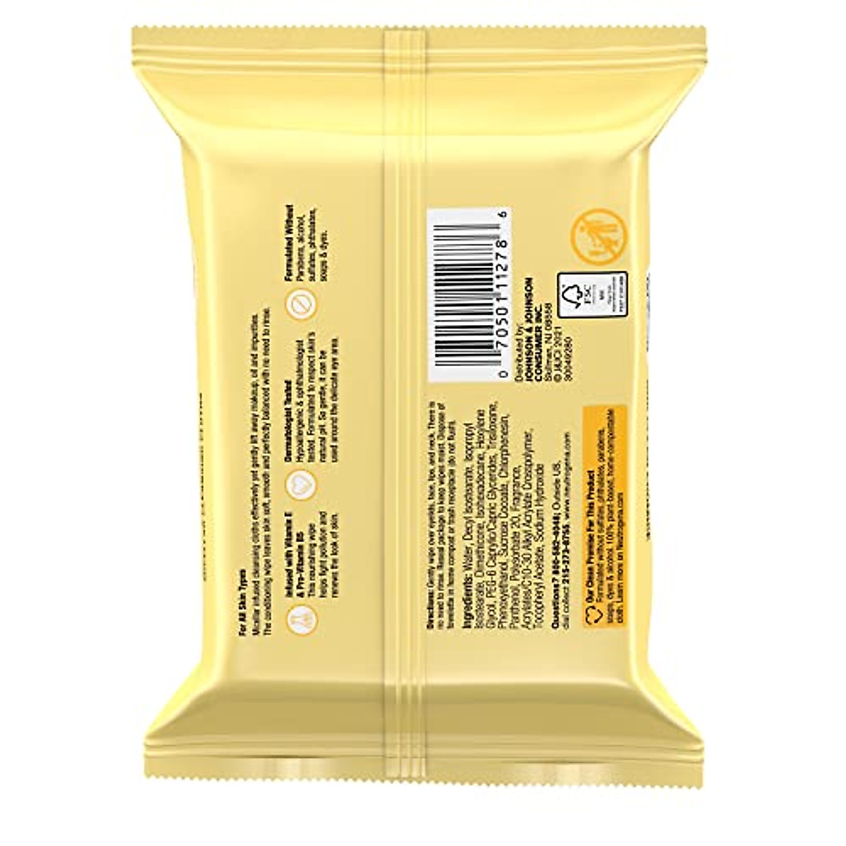 Neutrogena Skin Balancing Micellar Cleansing Cloths Makeup Remover Nourishing Wipes with 100% Plant-Based Fibers, Vitamin E & Pro-Vitamin B5, Paraben-Free, Hypoallergenic, 25 Count